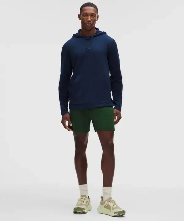 Lululemon Soft Jersey Short 5 - Heathered Rainforest Green
